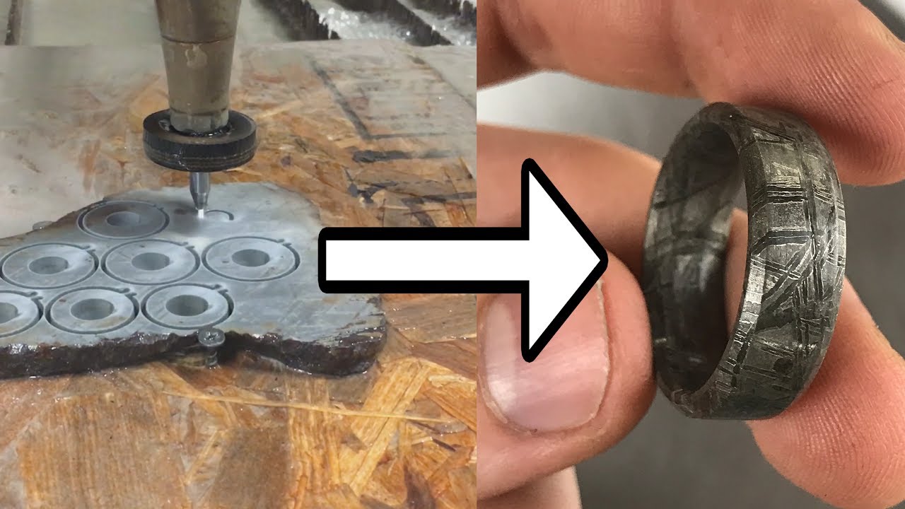 Making Meteorite Rings With A 60,002 PSI Waterjet - DIY