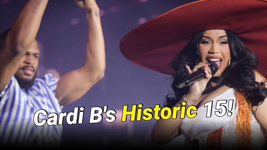 Cardi B becomes first female artist to earn 15 number one songs on ...