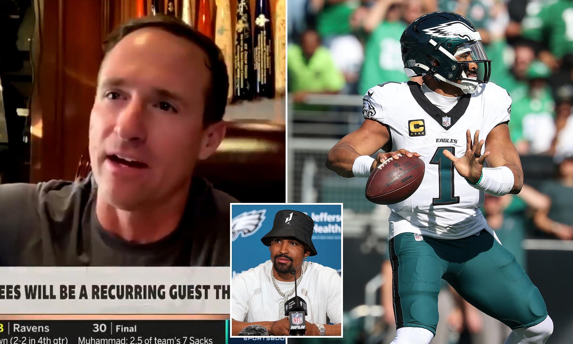 NFL great Drew Brees blasts 'boring' Philadelphia Eagles in his ESPN debut