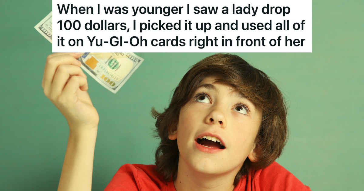 Kid Finds $100 Bill And Decides To Keep It, But The Person Who Lost The Money Was Right Behind Them