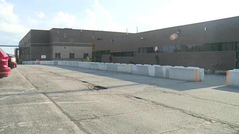 Wall of concrete barriers installed outside Lorain County Sheriff’s Office