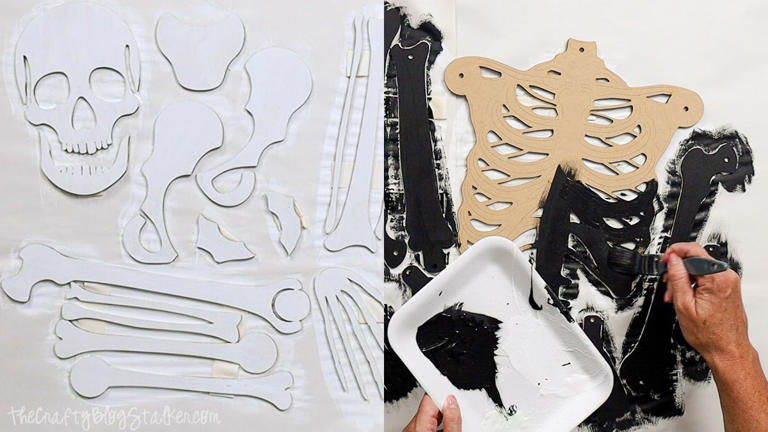 DIY Laser-Cut Halloween Skeleton Craft