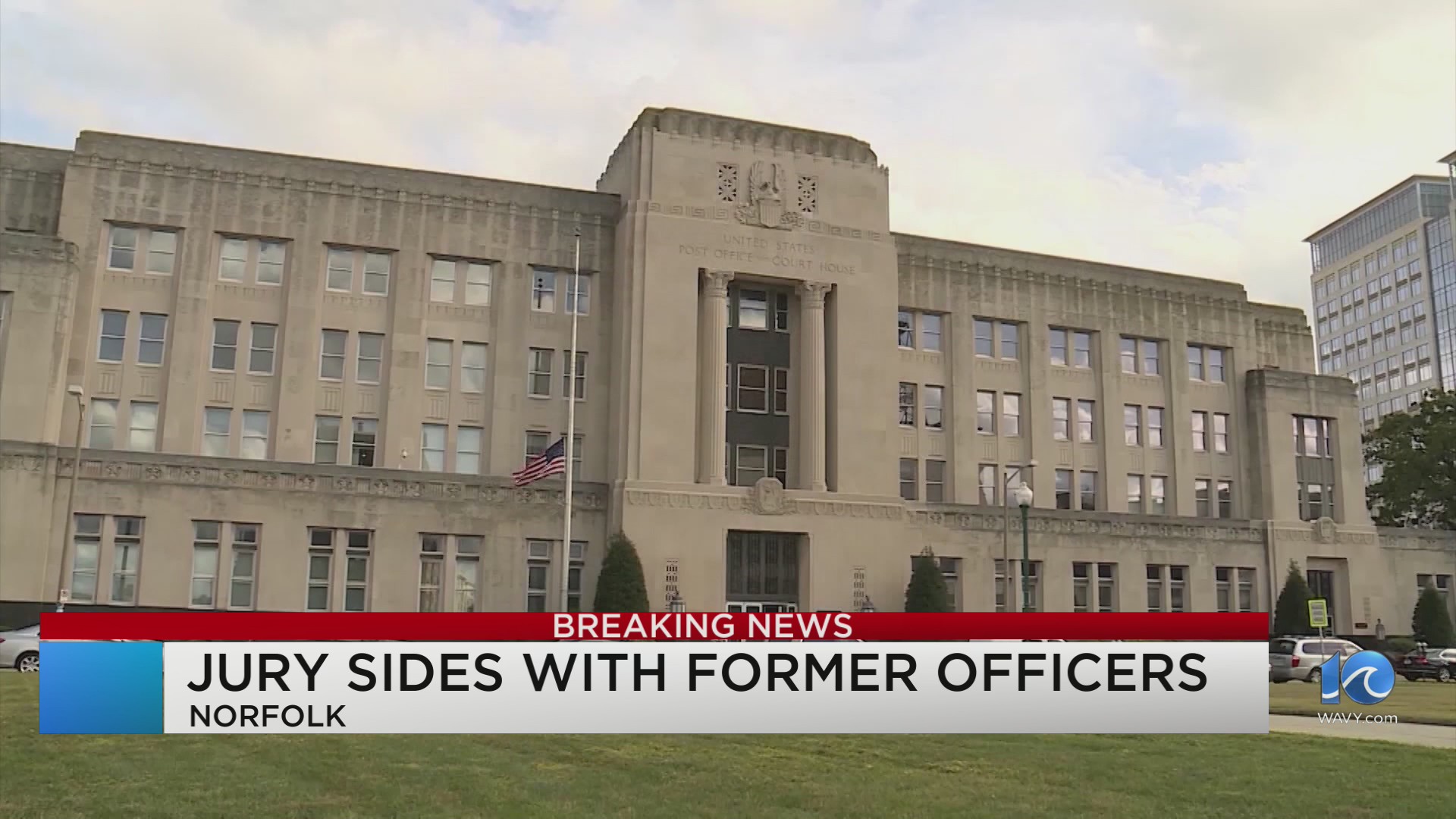 Federal jury sides with former Norfolk officers