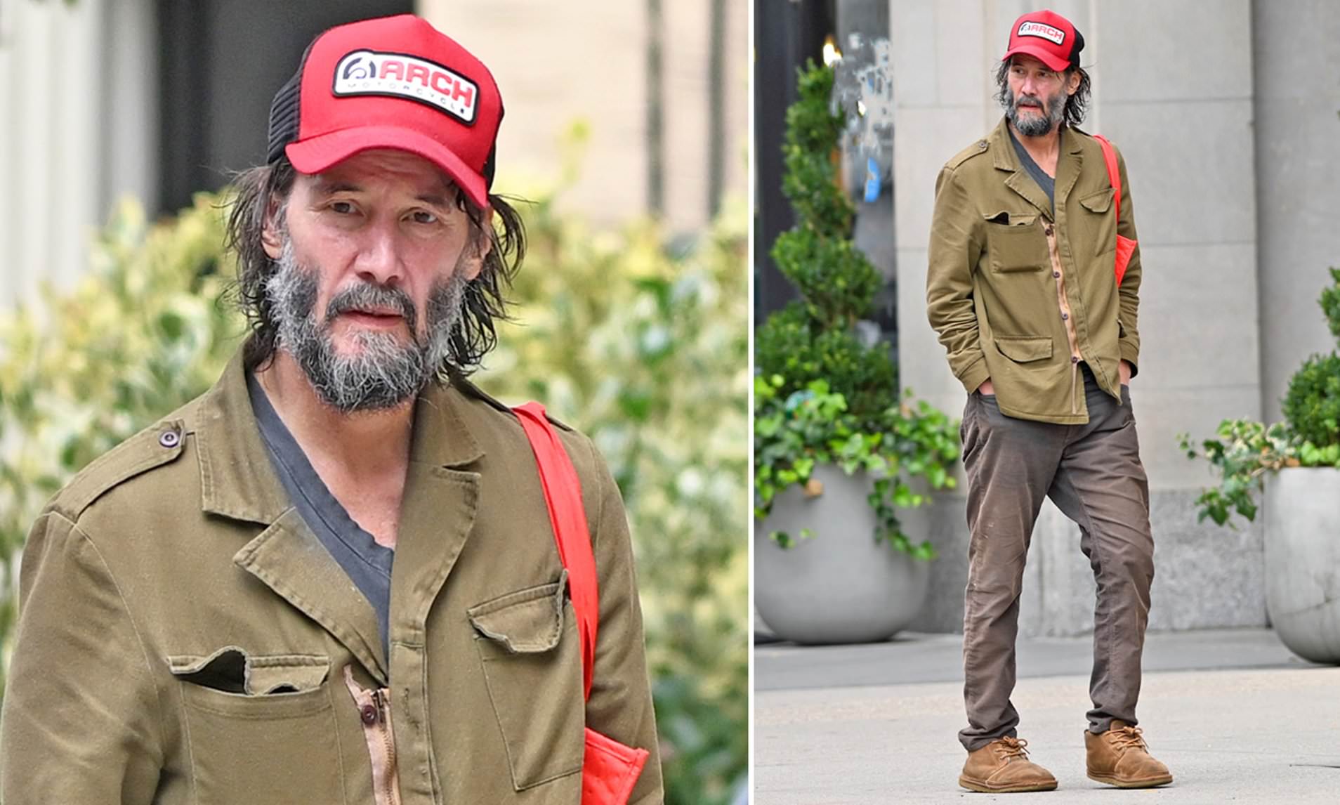 Scruffy Keanu Reeves cuts a lonely figure after being forced to deny ...