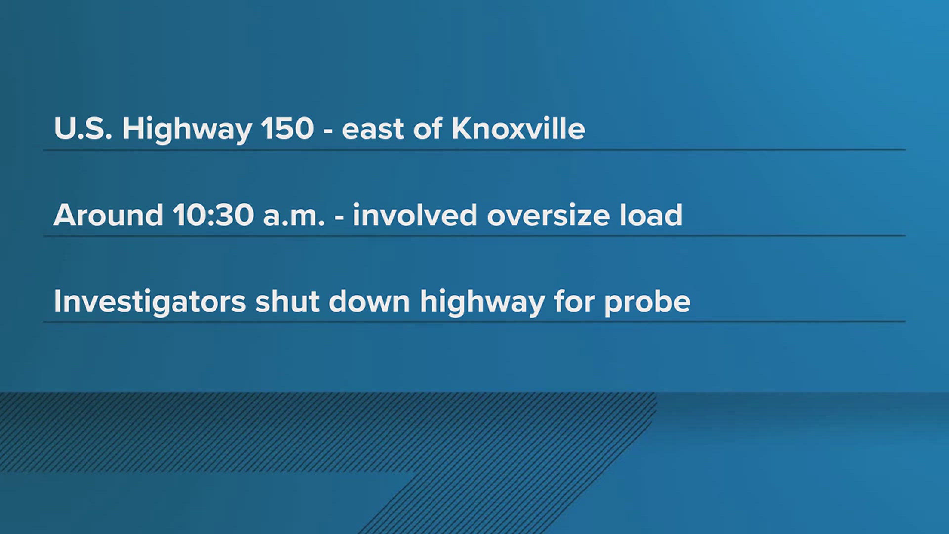 1 dead in oversized load crash on US 150 in Knox County
