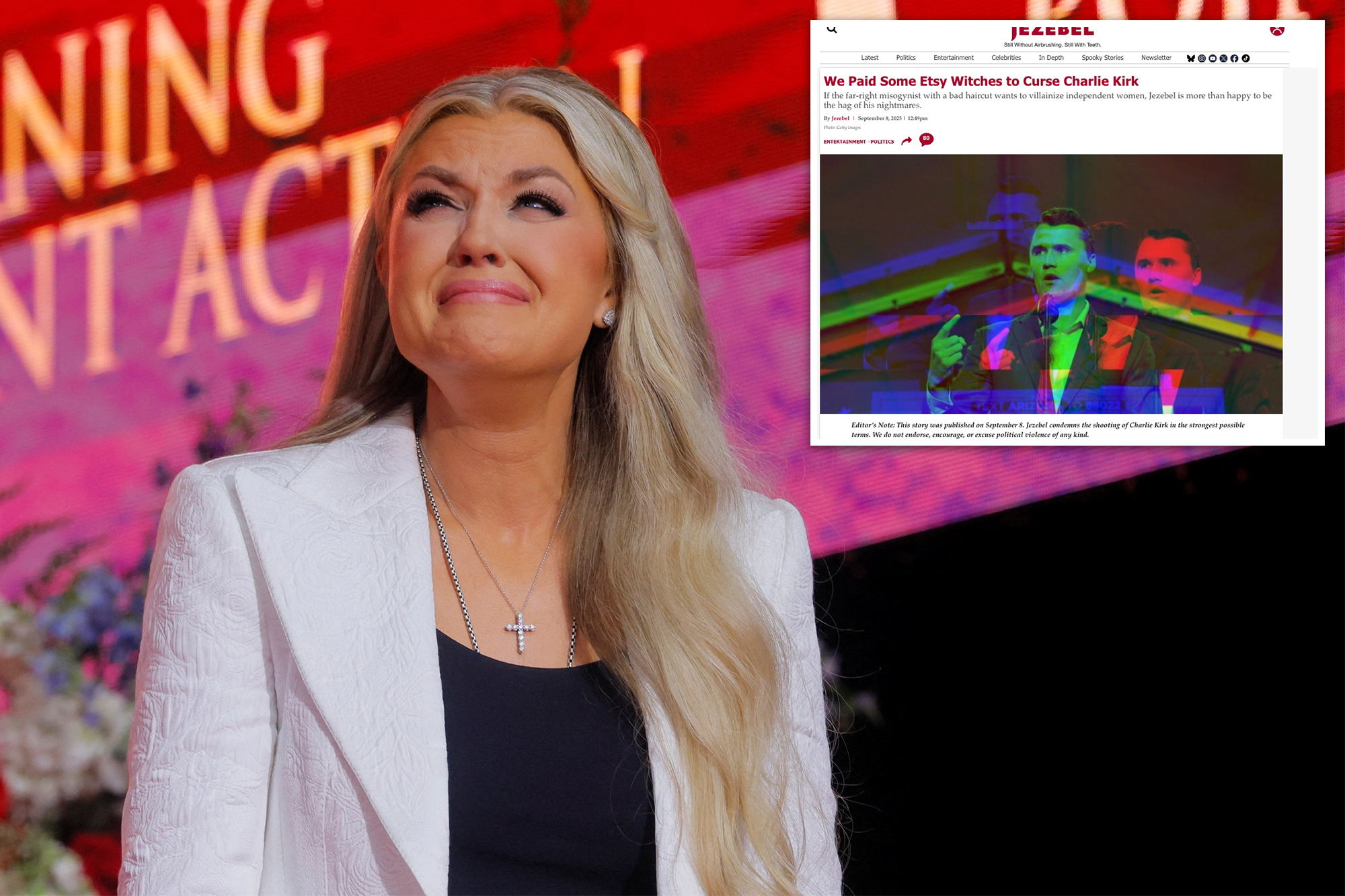 Erika Kirk ‘genuinely rattled’ after Jezebel paid witches on Etsy to ...