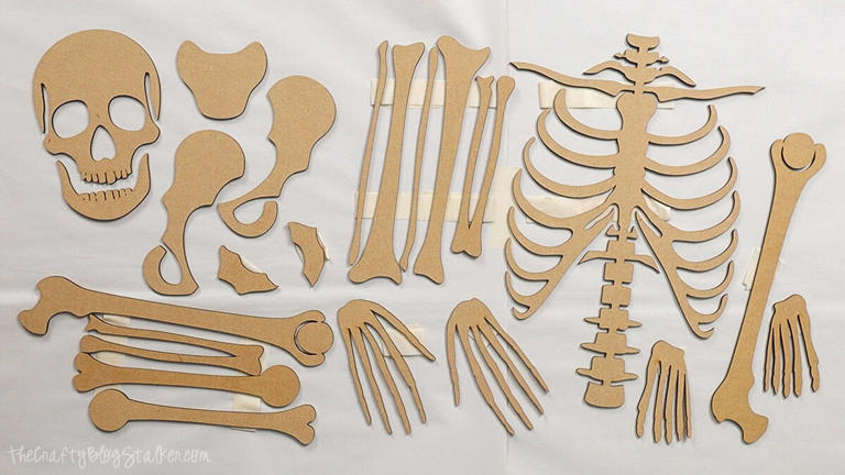 DIY Laser-Cut Halloween Skeleton Craft