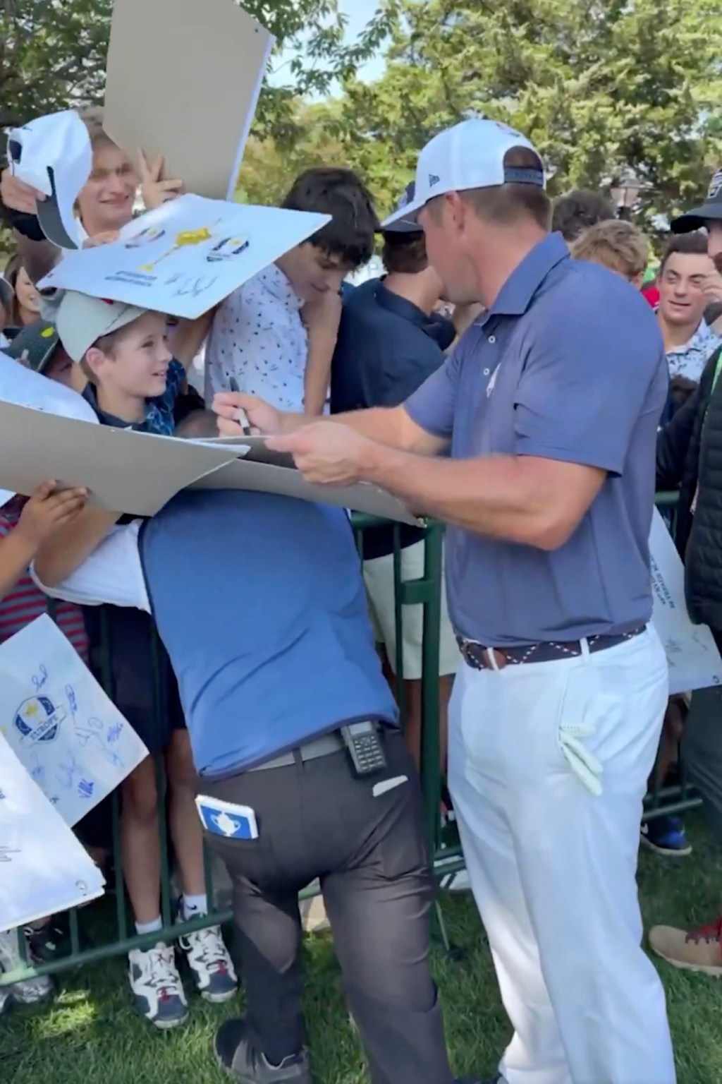 Bryson DeChambeau signs autographs as Ryder Cup mob swarms him at ...