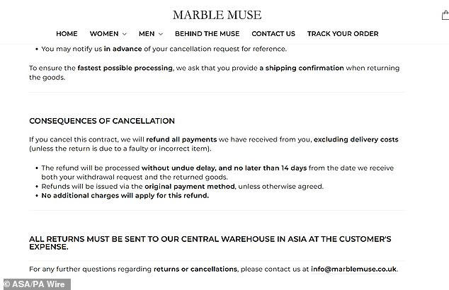 'British' clothes firm 'founded in London' has adverts banned when it turns out to be based in China