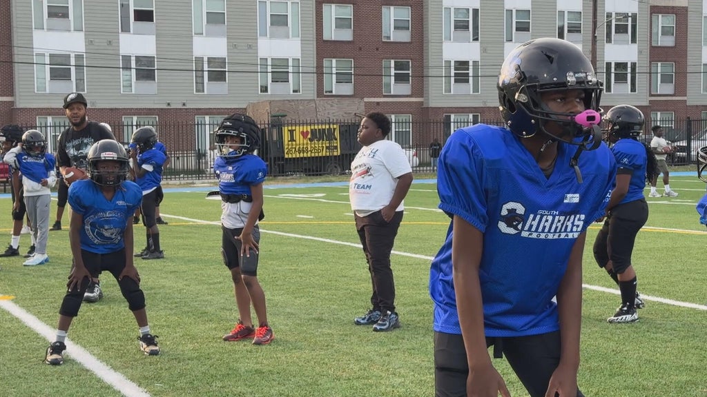 Young athletes practice on new turf field at South Philadelphia's Vare ...