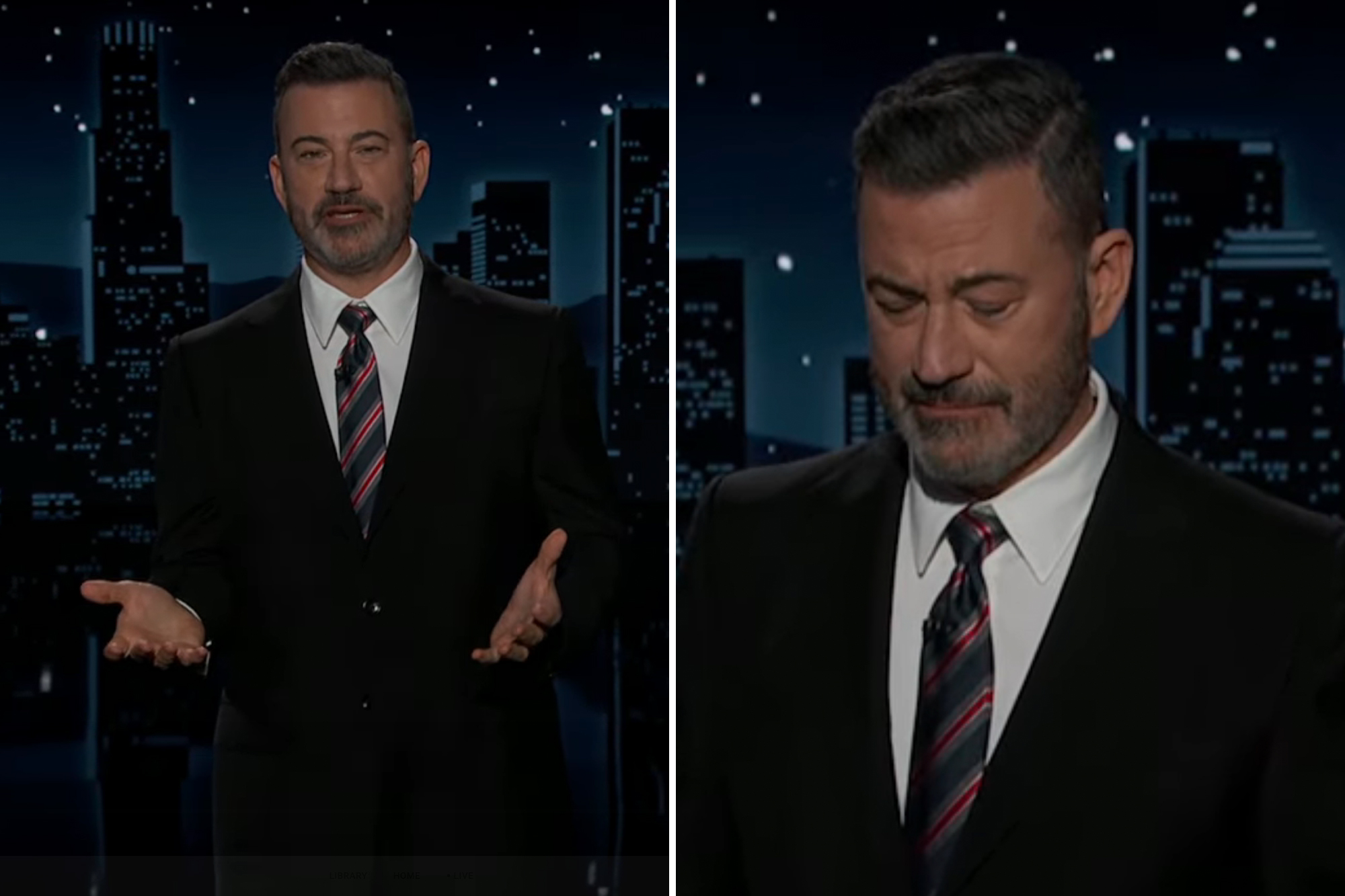 Defiant, emotional Jimmy Kimmel returns to the airwaves as Trump bashes ABC for bringing ‘not ...