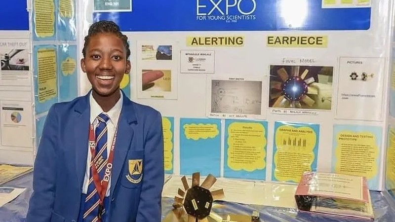 Teen innovator Bohlale Mphahlele creates a smart earpiece that alerts ...