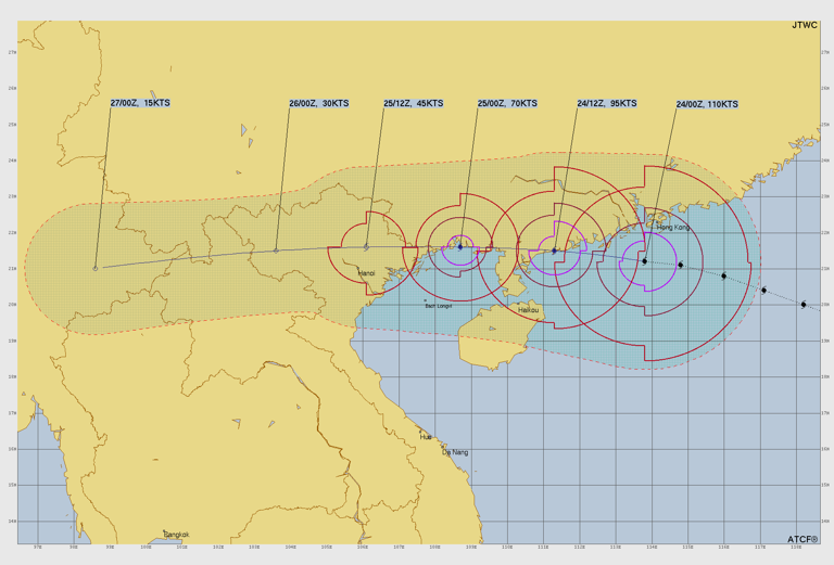 Super Typhoon Ragasa mapped: Strongest storm of 2025 nears China ...