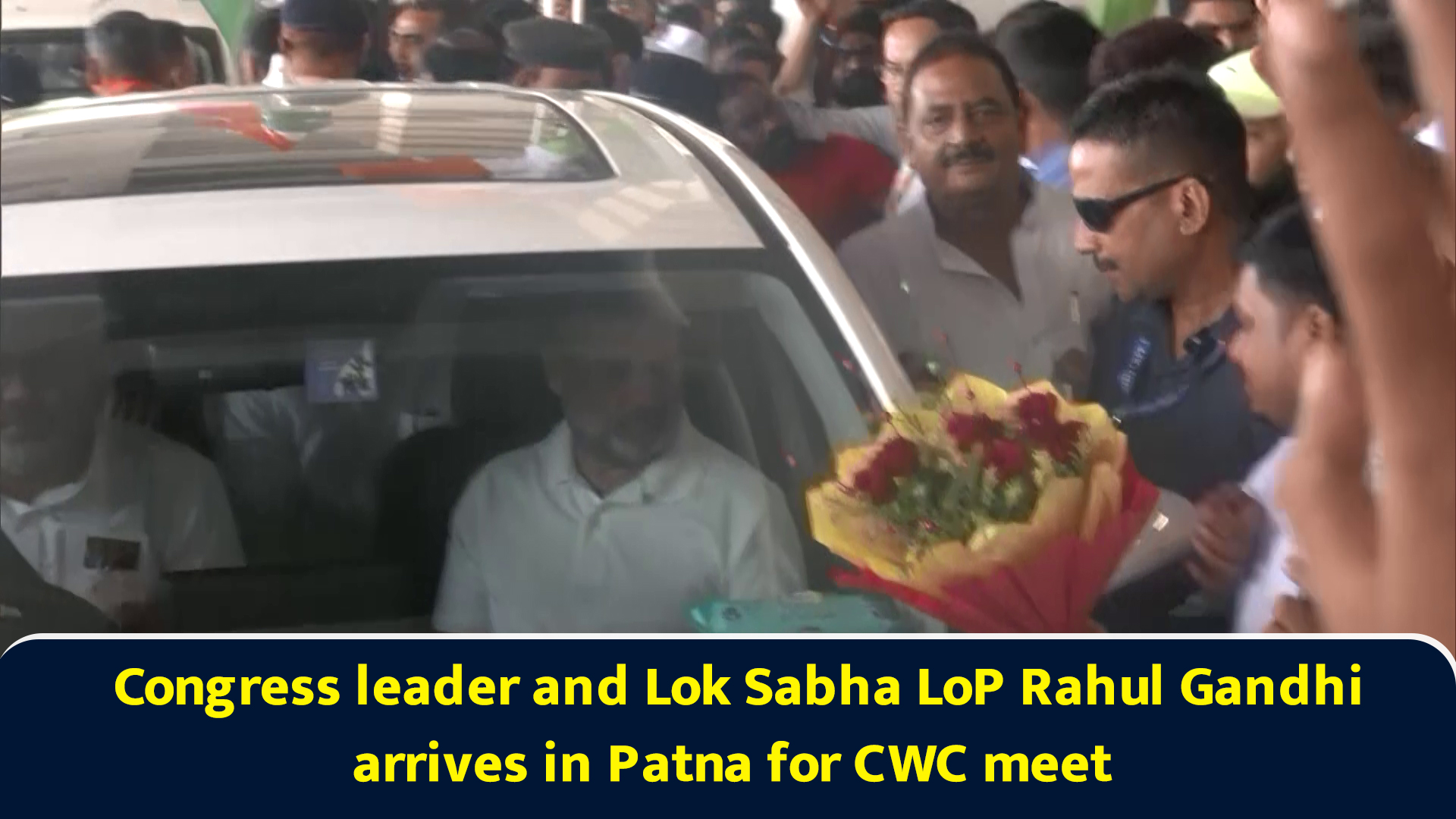 Congress leader and Lok Sabha LoP Rahul Gandhi arrives in Patna for CWC ...
