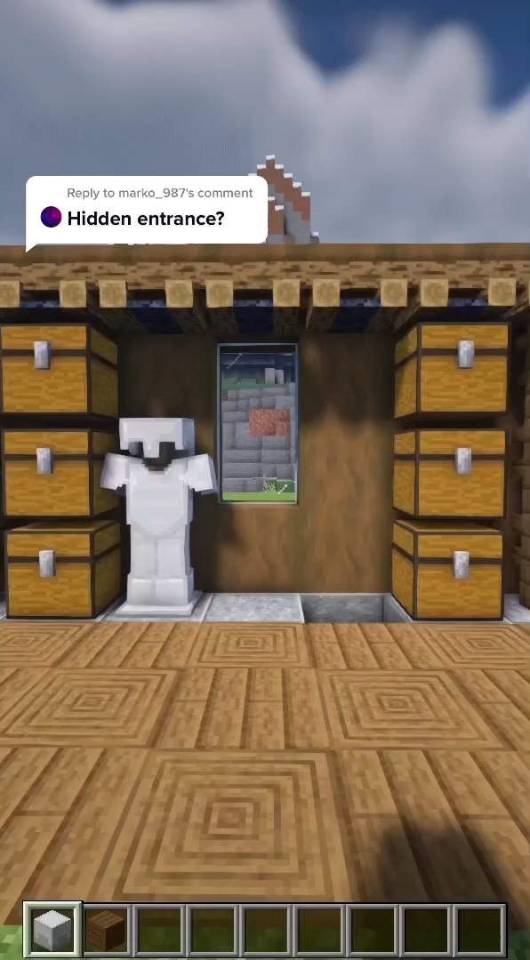 Minecraft Hidden Door Redstone Build