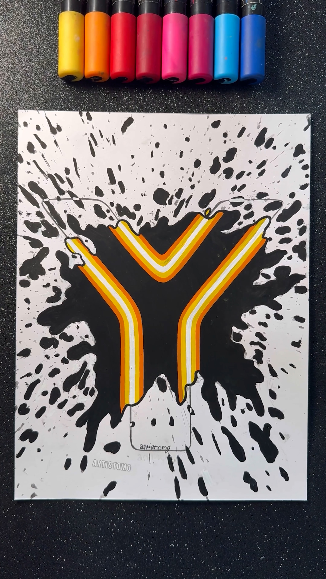 Neon-Spritzer in Y-Form