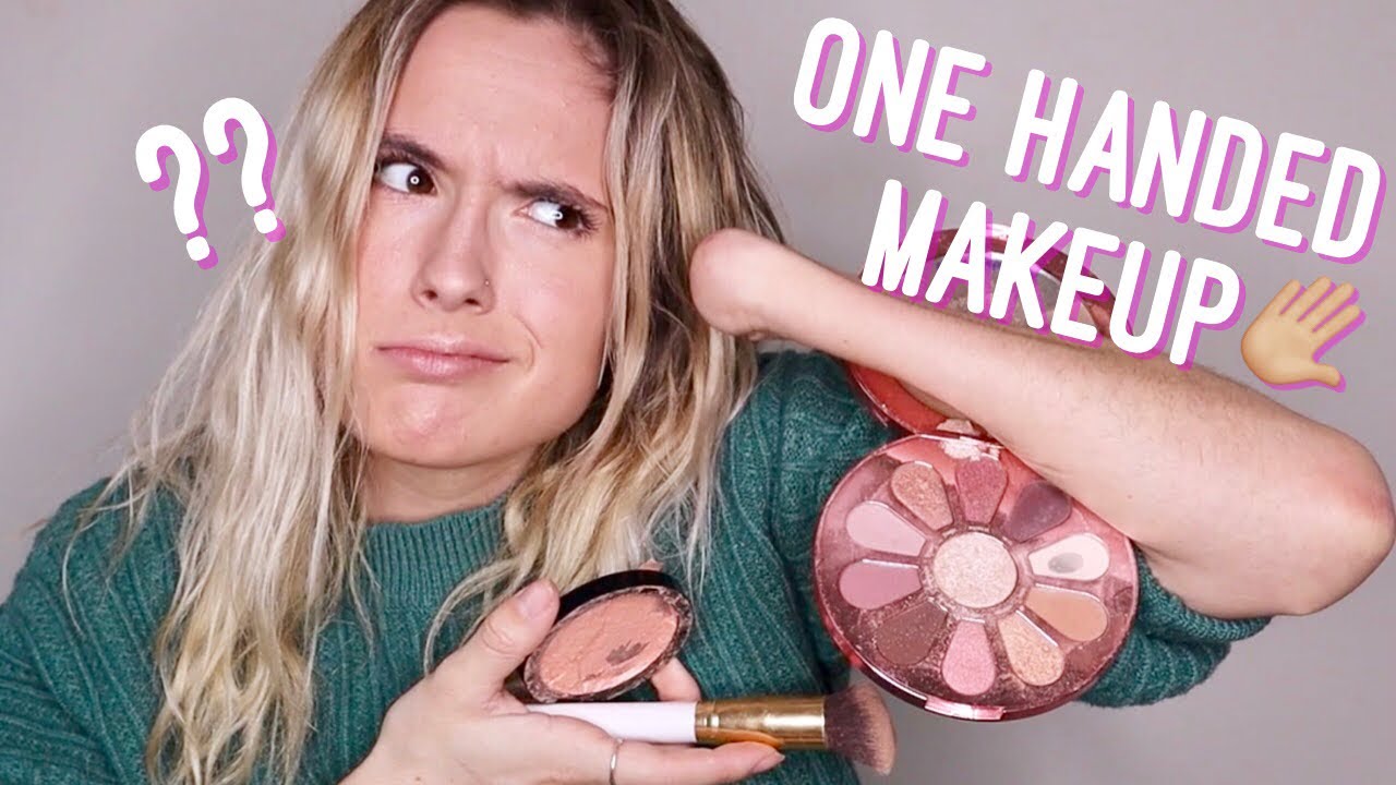 How to Do Makeup with One Hand This is HILARIOUS!
