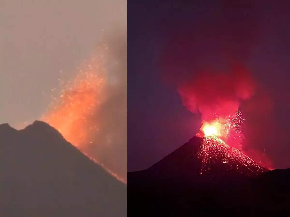 Watch: India's only active volcano, located in Barren Island, erupts ...