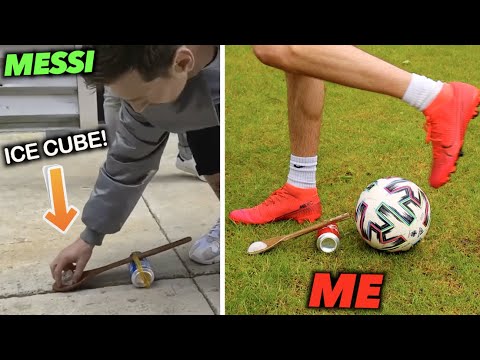 Footballers' most viral moments - Messi ice cube trick