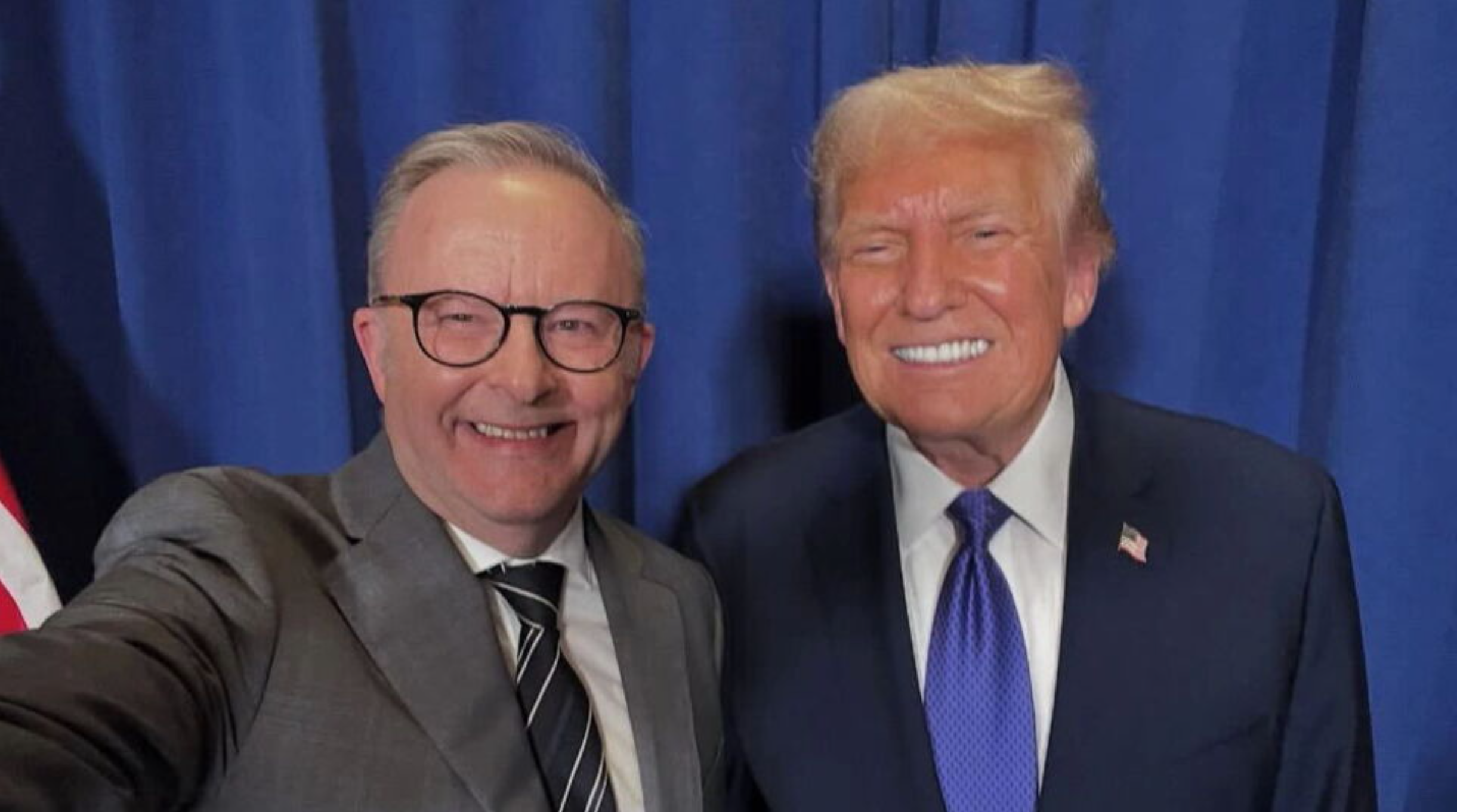 Albanese shares selfie with Trump after first face-to-face meeting in US