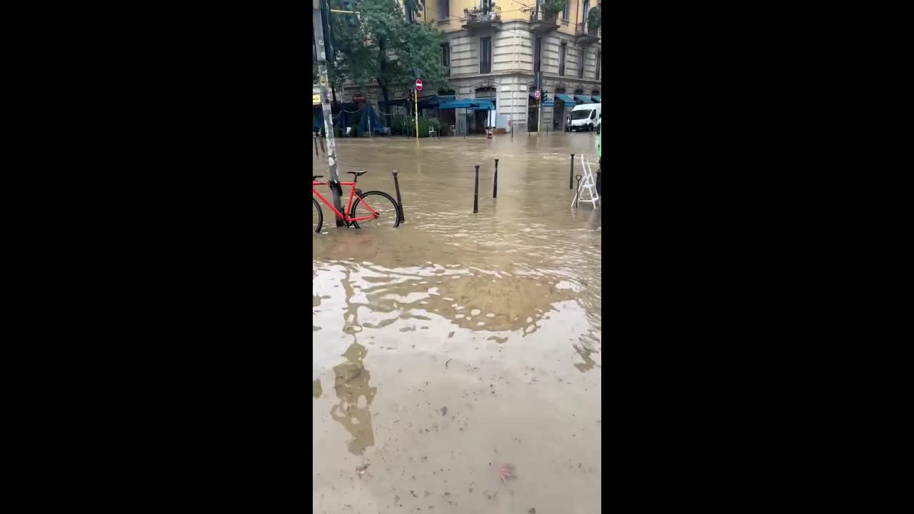 Severe storms cause flooding in Milan, Italy