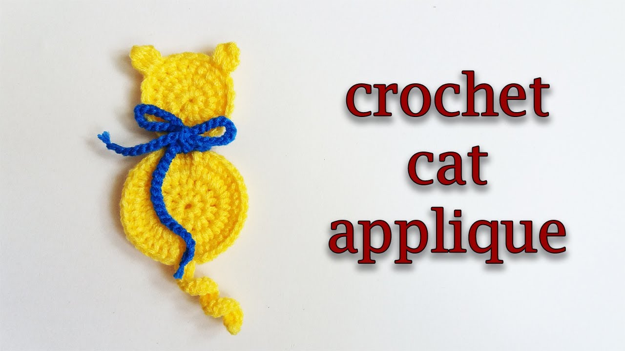 How to Crochet a Cat Applique | Cat Applique Crochet Tutorial