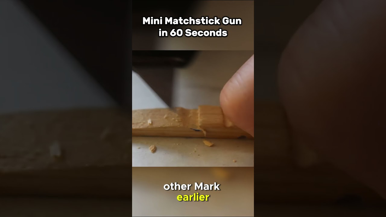 Building a miniature matchstick launcher in under one minute