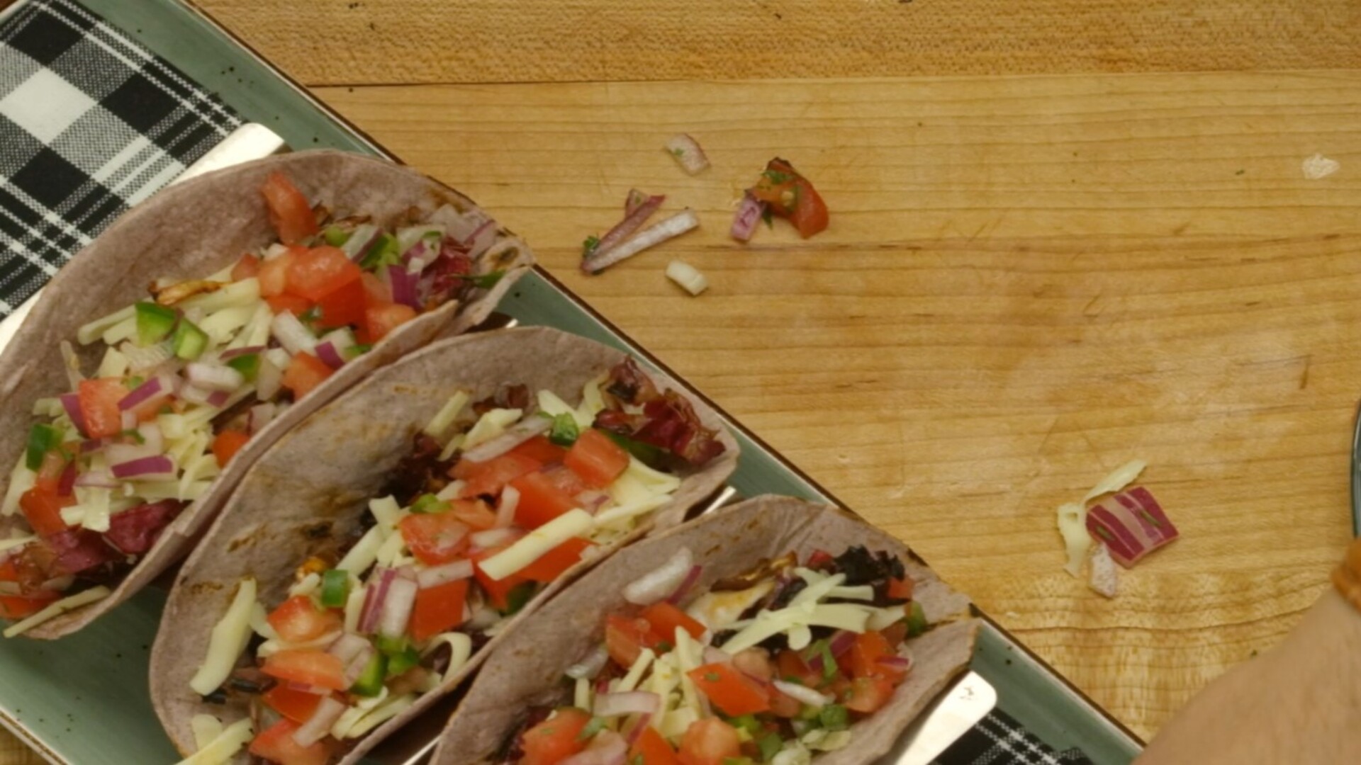 Tacos al chili ancho con formaggio fondente