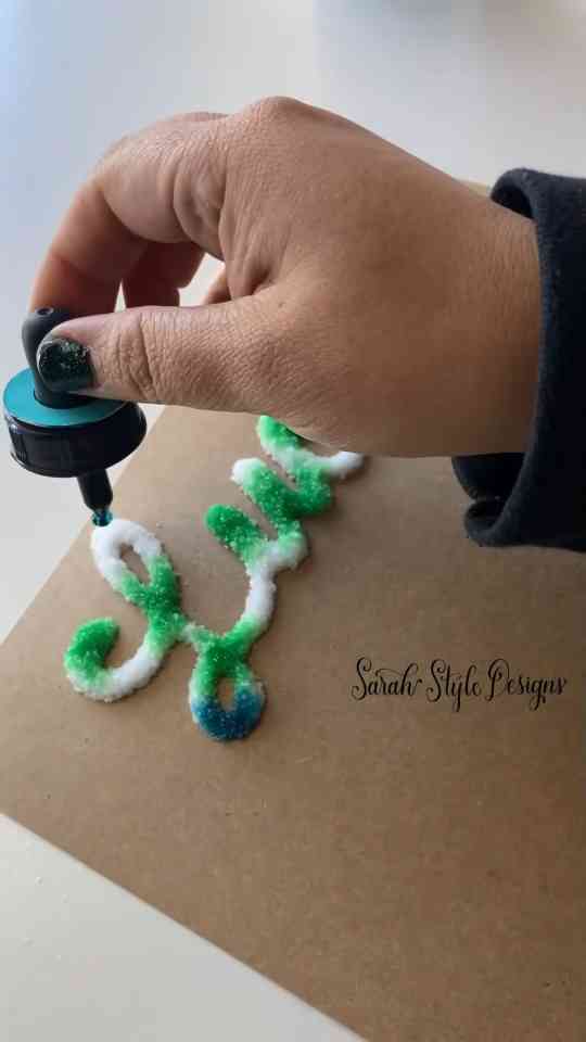 Salt & glue lettering: The ultimate fun DIY art hack!