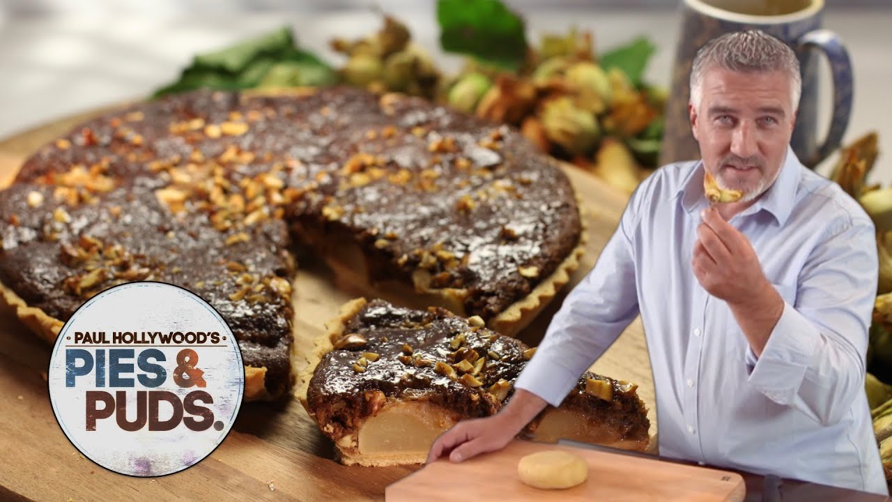 Cobnut, Pear & Sticky Toffee Tart