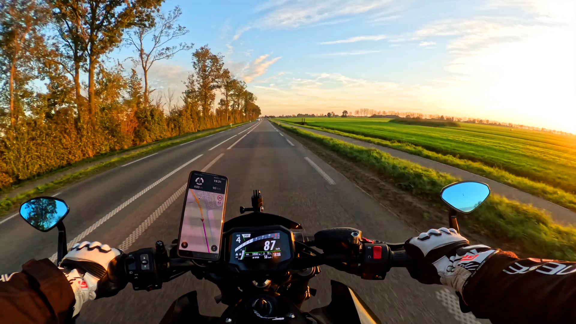 Kawasaki Z900 POV Ride Netherlands – Stunning Autumn Sunset Tour