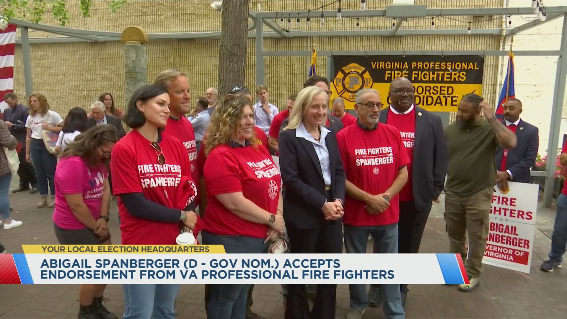 Virginia firefighters union backs Spanberger for governor