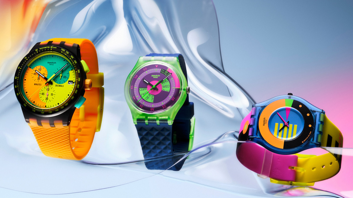 Swatch NEON Collection Revives an Iconic '80s and '90s Style