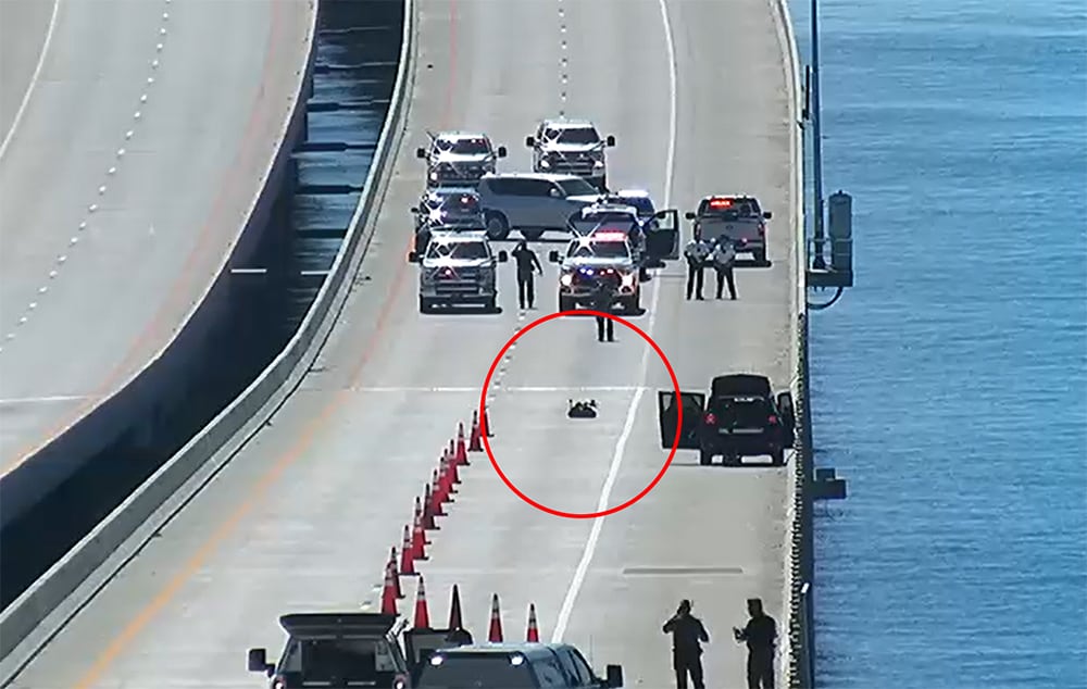 Suspicious box in vehicle abandoned on Skyway Bridge prompts closure