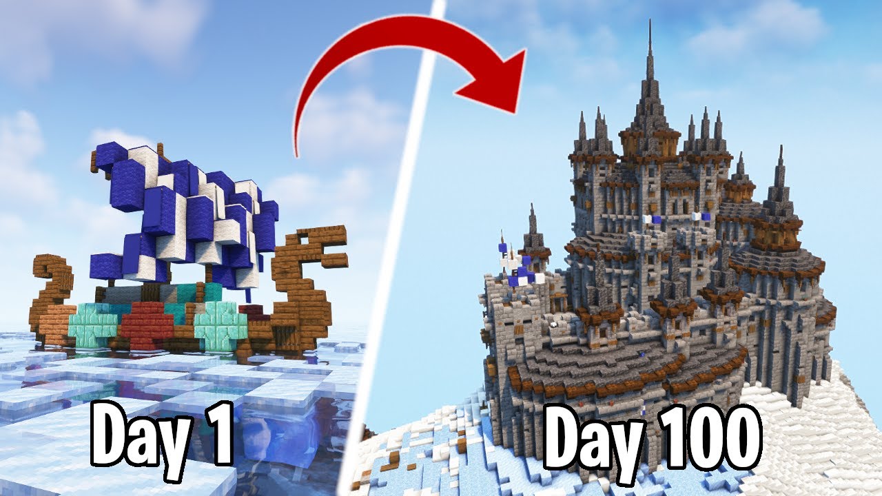 Minecraft: 100 Days Building a Viking Village and Castle