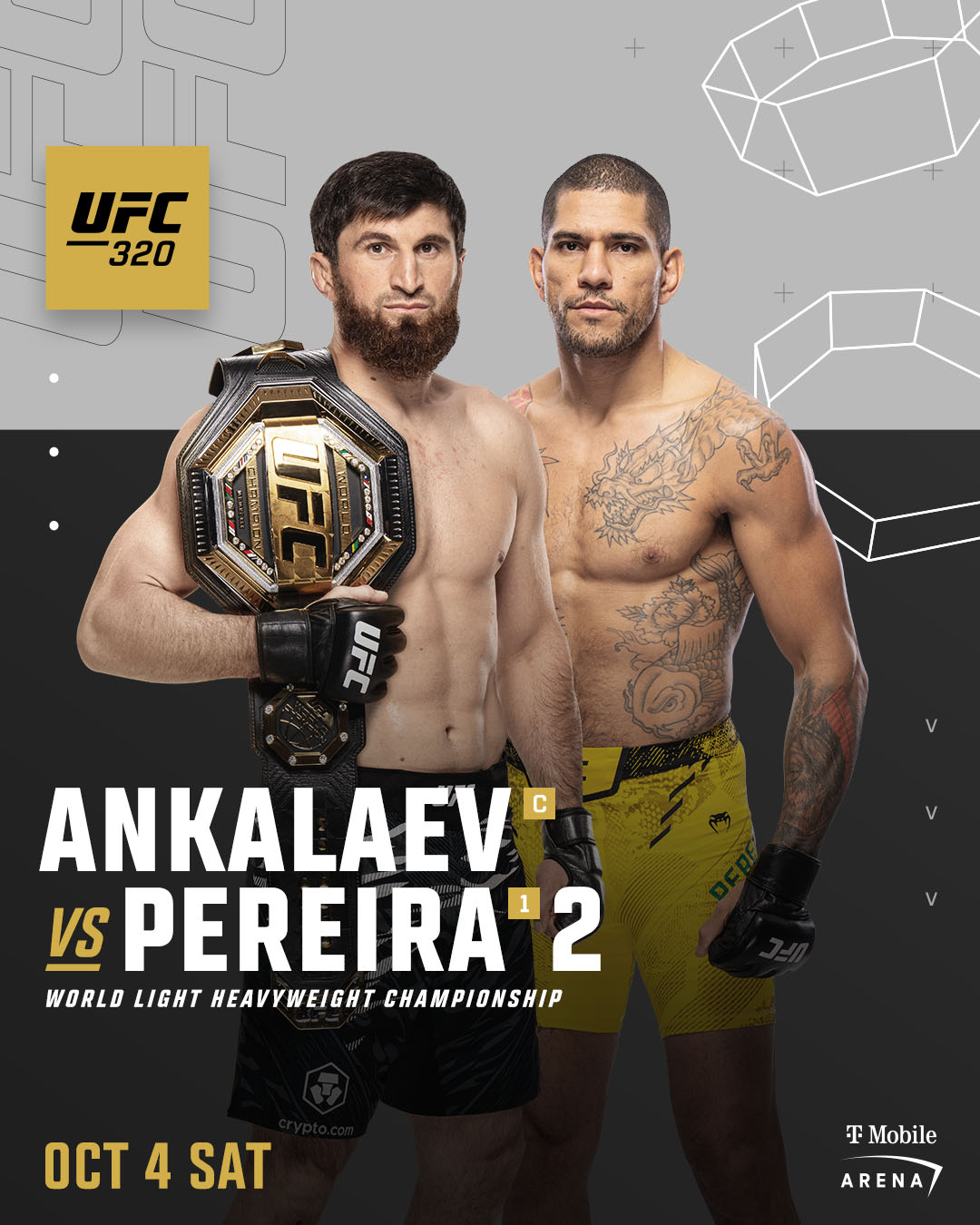UFC 320 fight card, start time, date and location | Ankalaev vs. Pereira 2