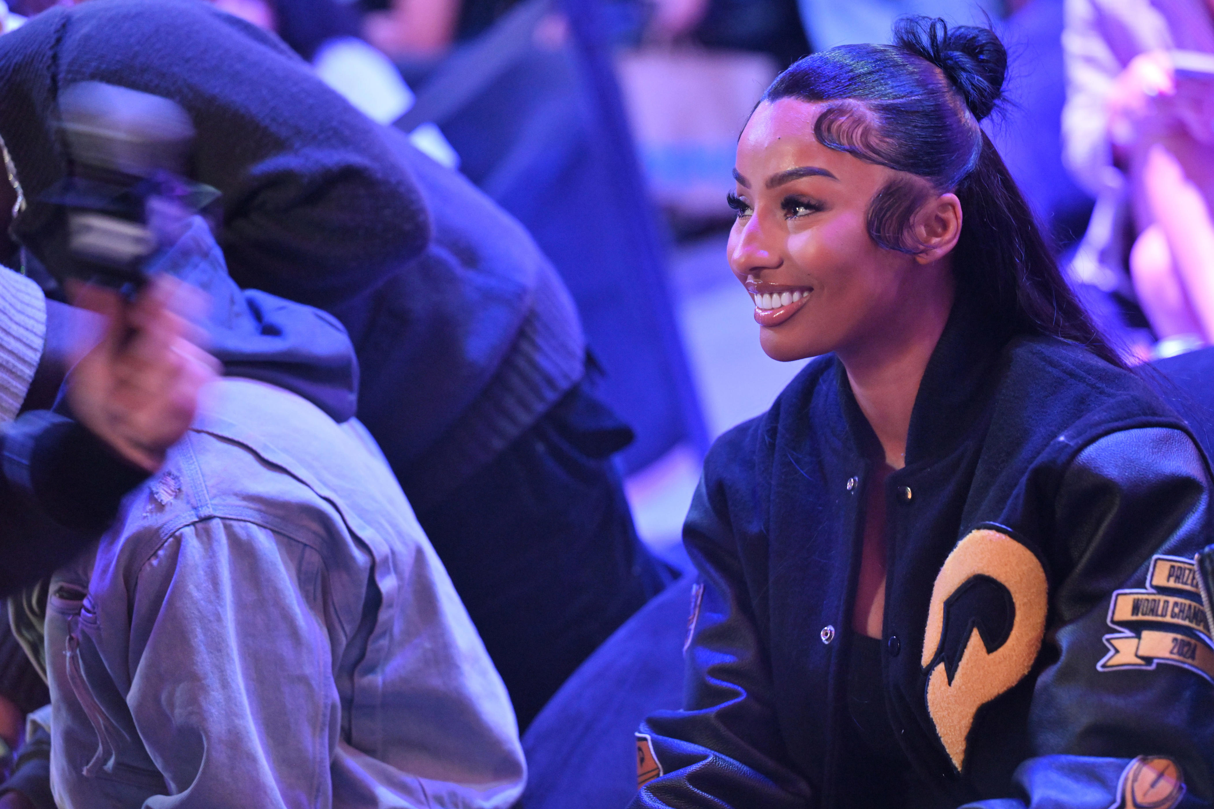 Only Fans model Rubi Rose plays peacemaker at Jake Paul-Tank Davis faceoff