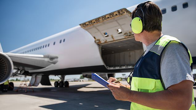 Airport ground crew have the best time playing cone game
