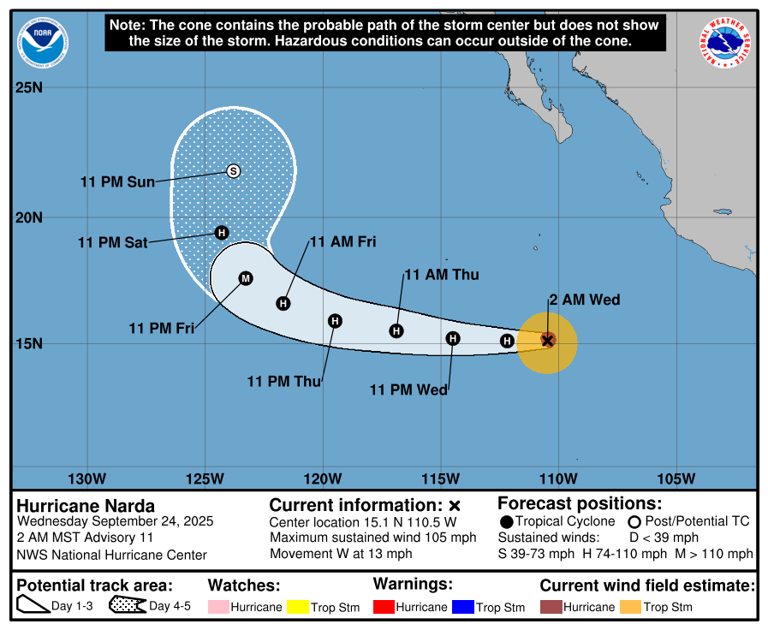 Where is Hurricane Gabrielle headed? See the Category 3 storm's path
