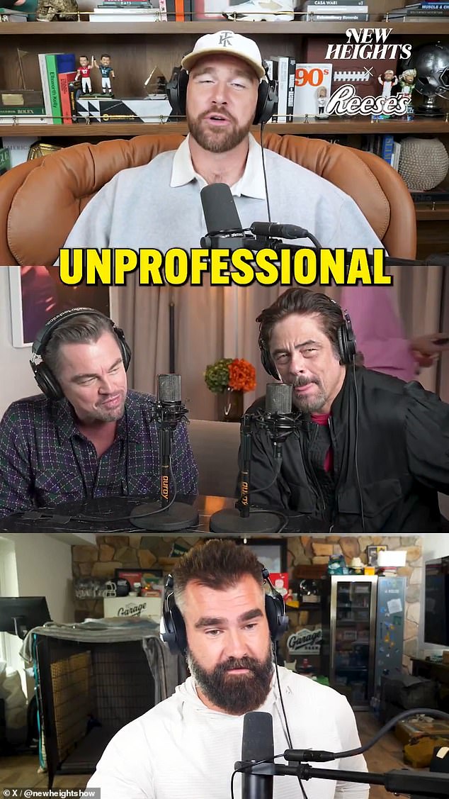 Travis and Jason Kelce score major Leonardo DiCaprio interview on New ...
