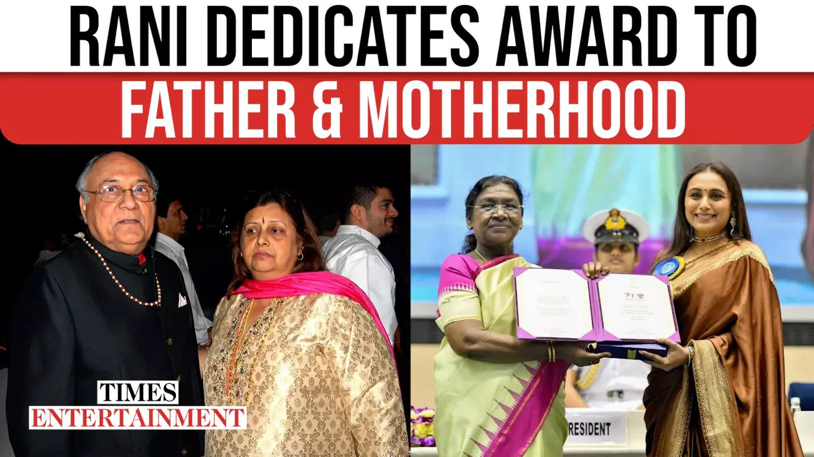 Rani Wears Necklace With Daughter's Initials At National Awards ...