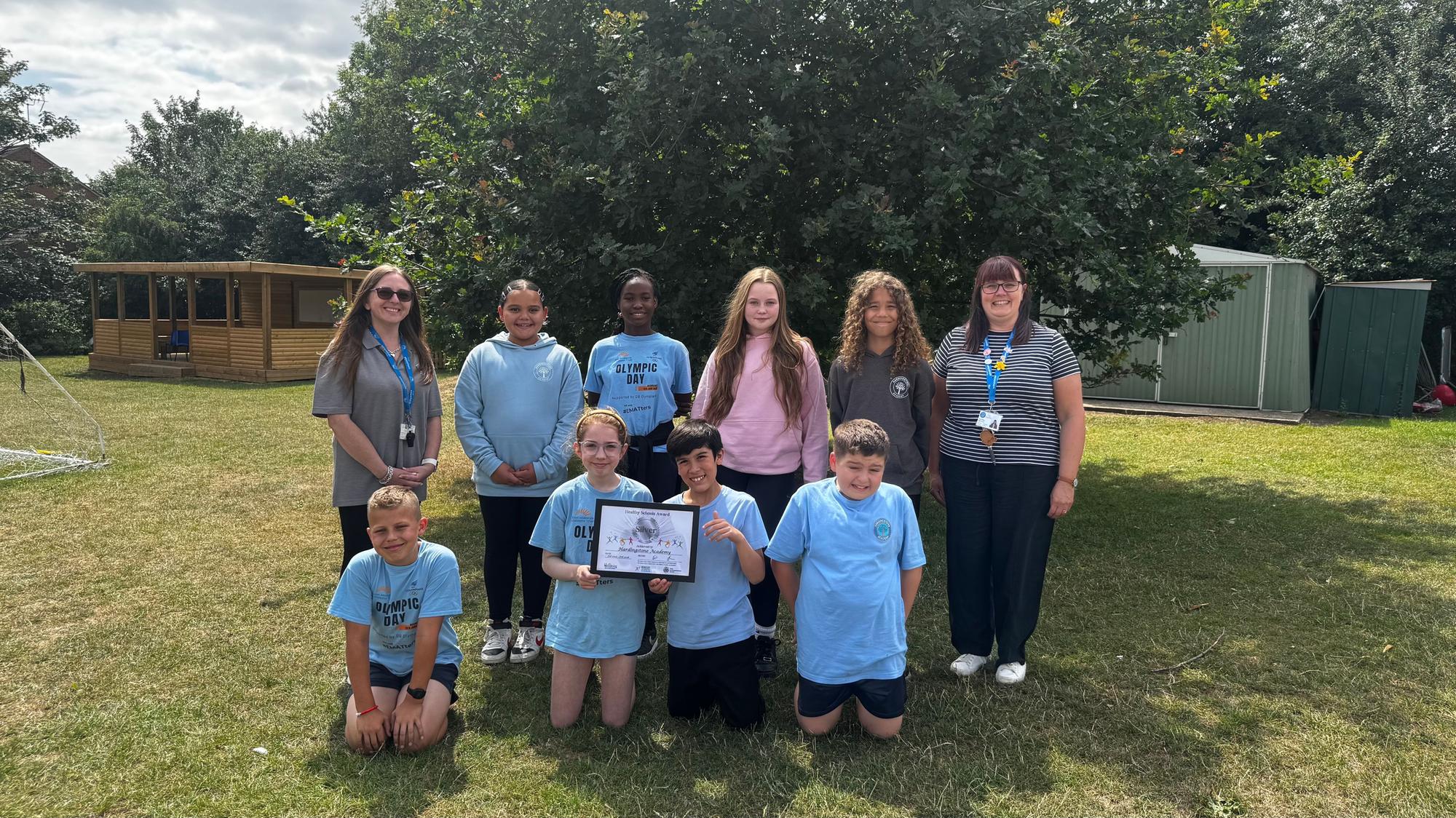 Hardingstone Academy celebrates Silver Healthy Schools Award