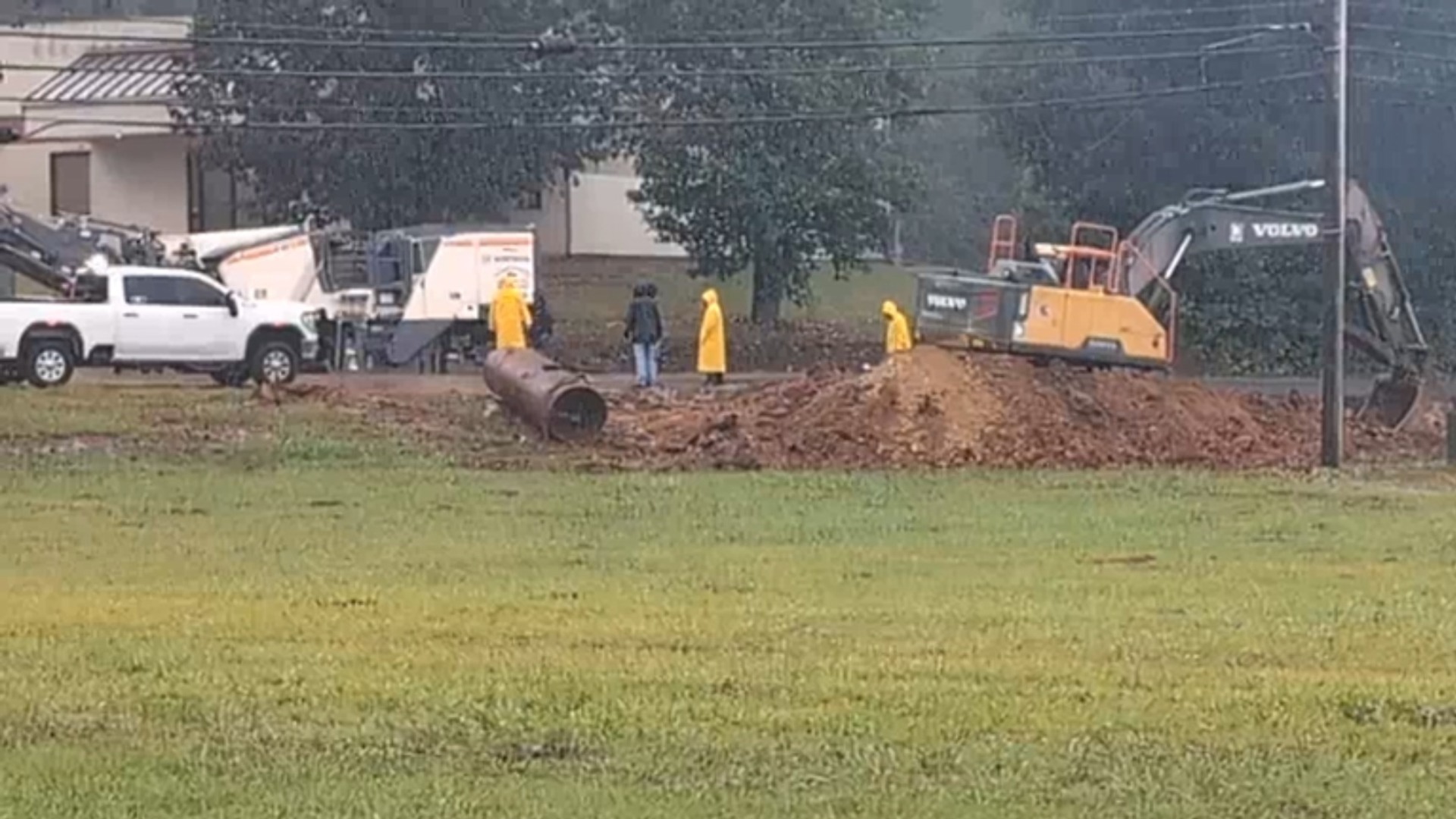 Crews begin third day of work on broken Slaughter Road water main