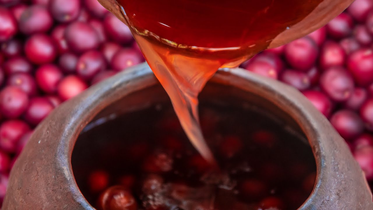 Primitive fermented cherry drink tastes amazing!