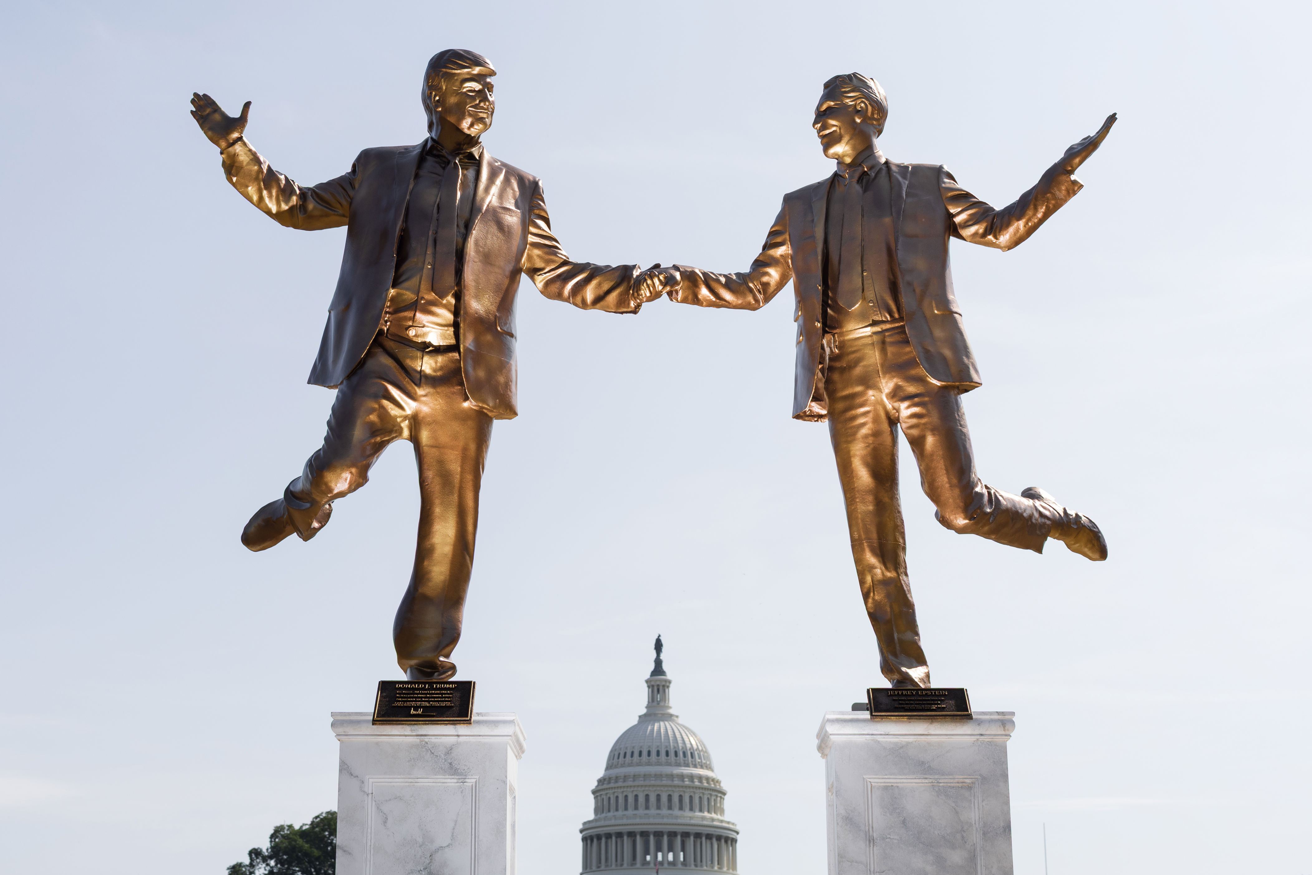 Park Service removes statue of Trump and Epstein from National Mall