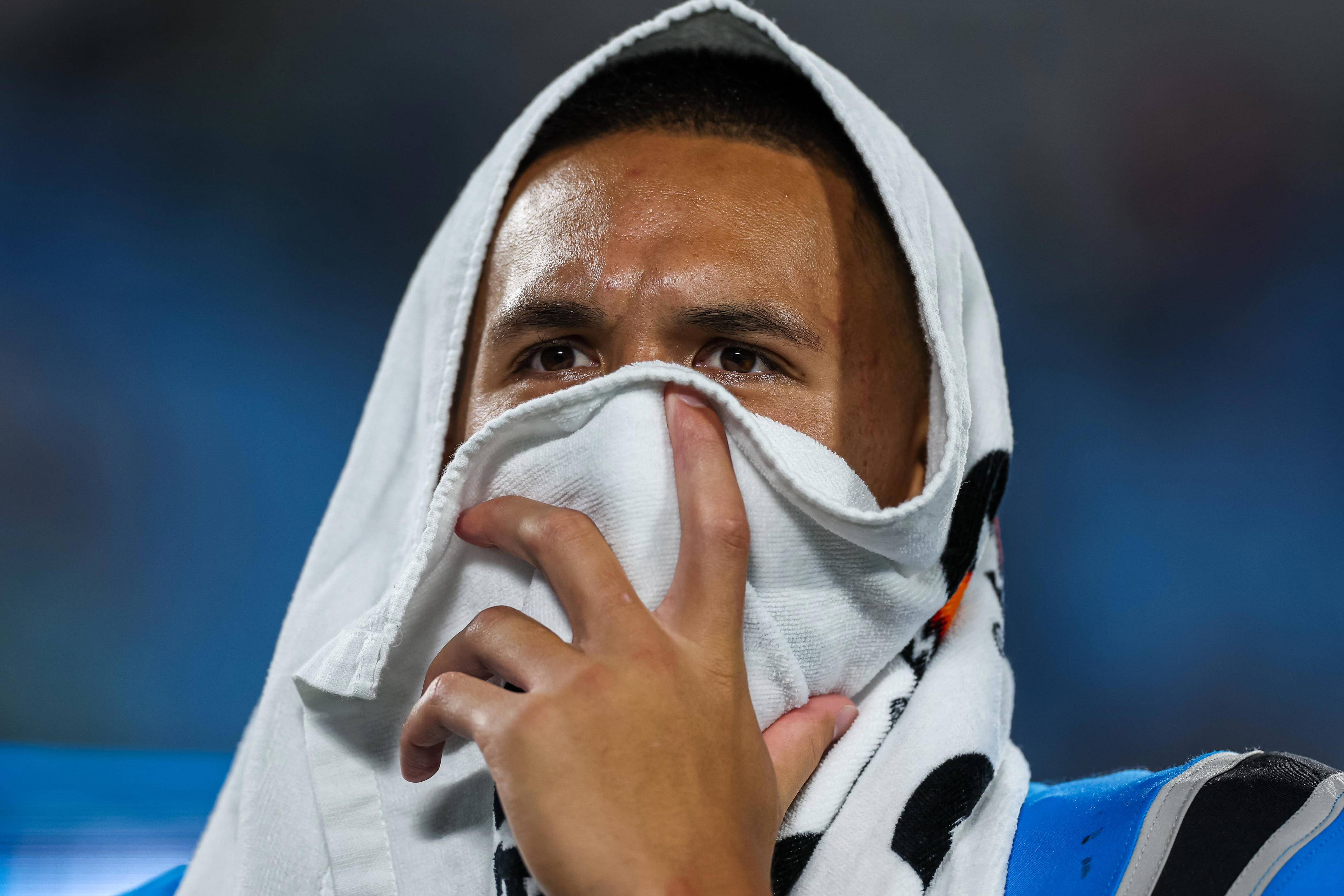 Panthers HC Dave Canales is asked if he's concerned with WR Tetairoa ...