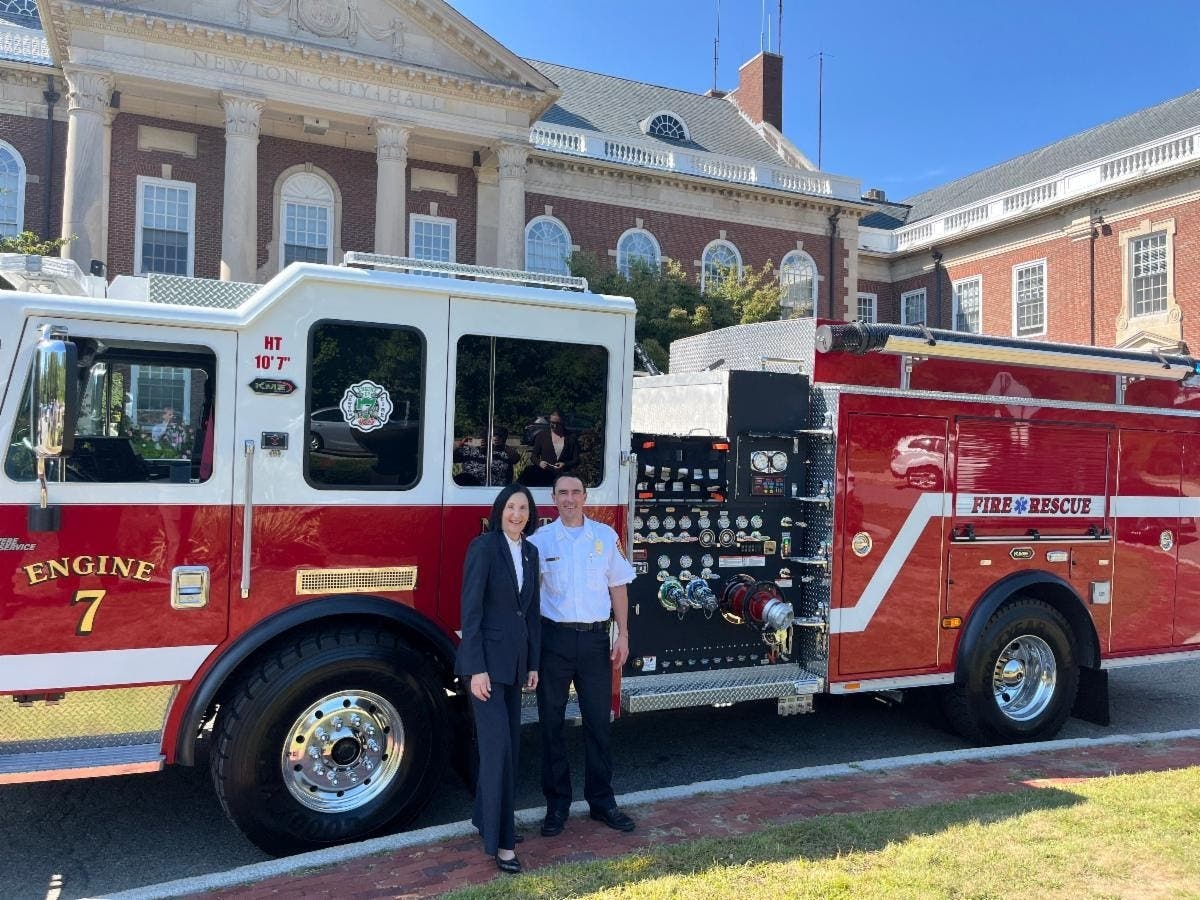 New Fire Engine Rolls Out In Newton