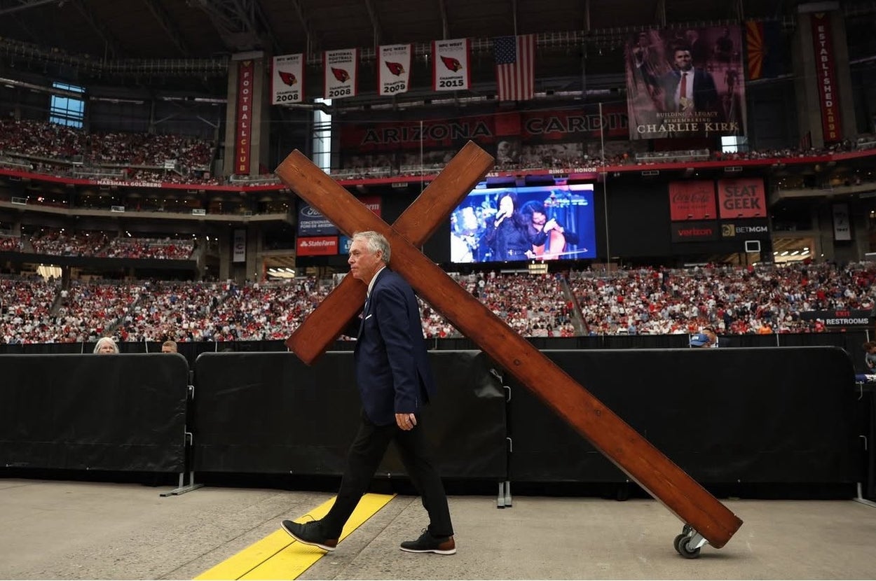 Everyone Is Saying The Same Thing About The Giant Cross At Charlie Kirk ...