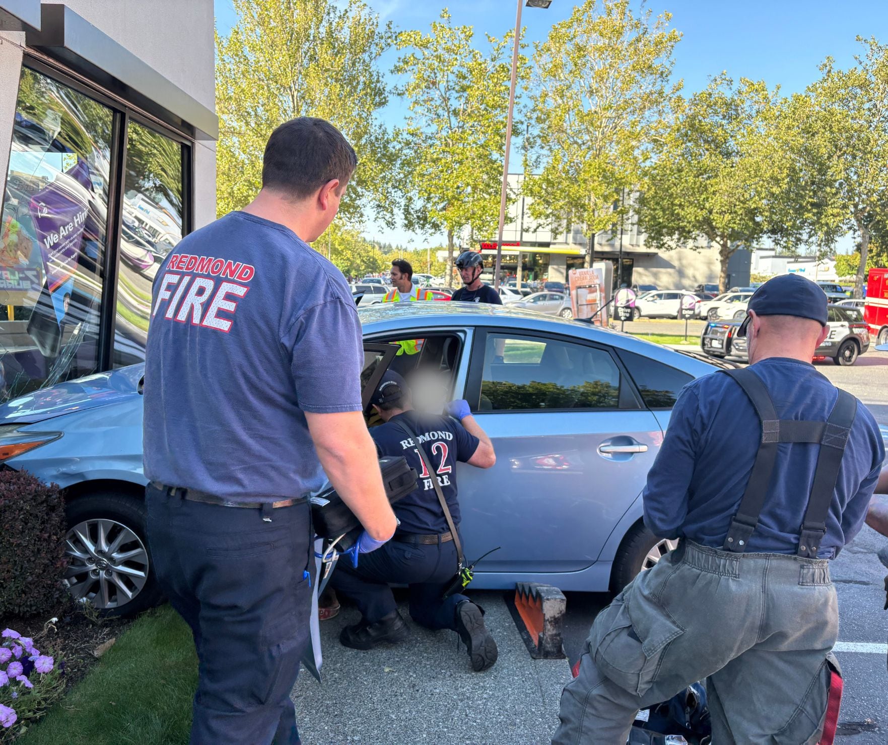 Driver slams Redmond Taco Bell during medical emergency