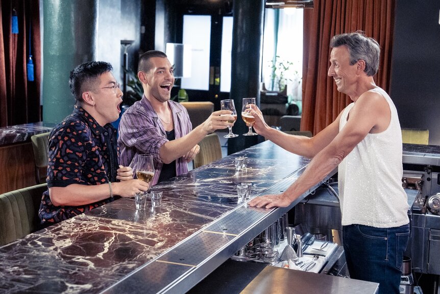 Bowen Yang Flexed an SNL-Honed Talent on Day Drinking with Seth Meyers ...